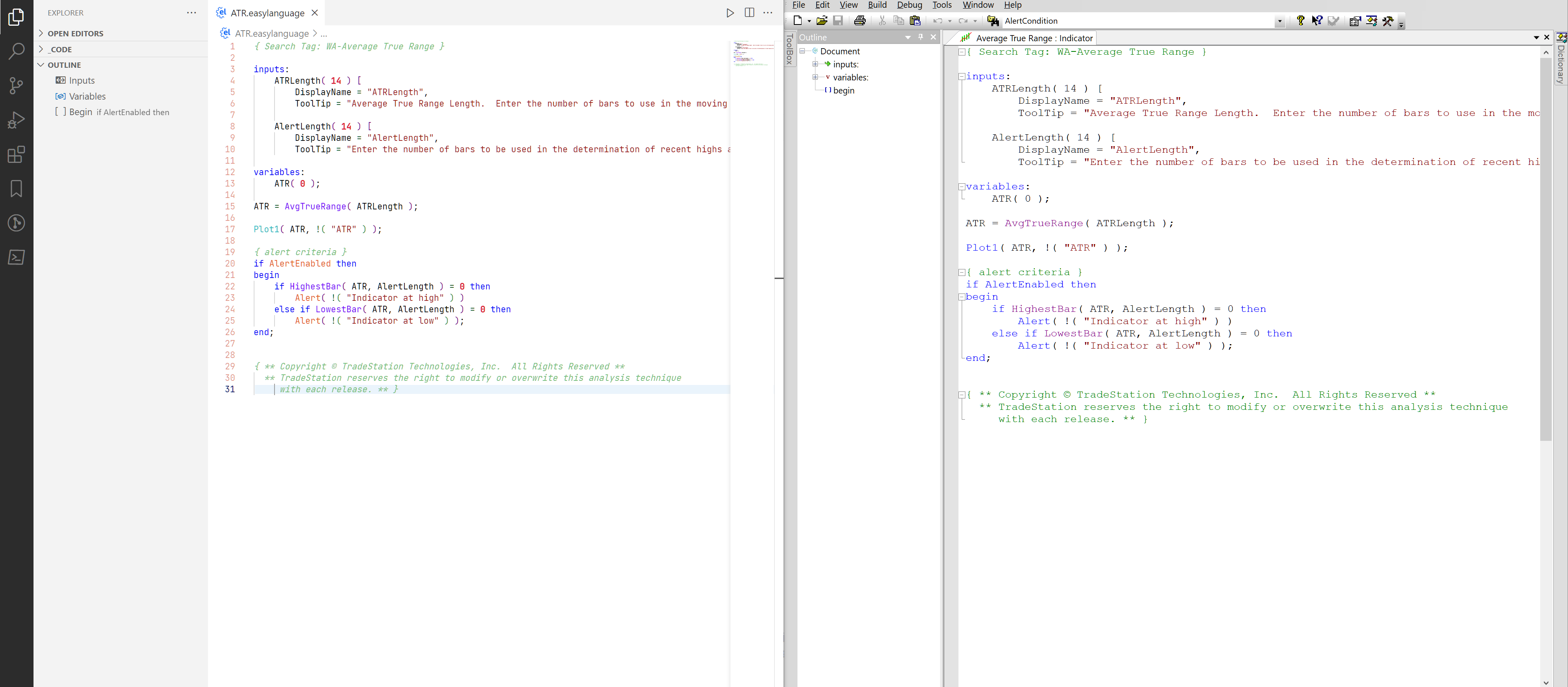 easylanguage support - Visual Studio Marketplace